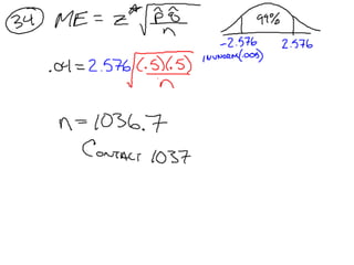 Ch 19 Confidence Intervals Hw Ppt