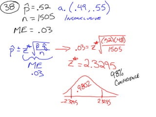 Ch 19 Confidence Intervals Hw Ppt