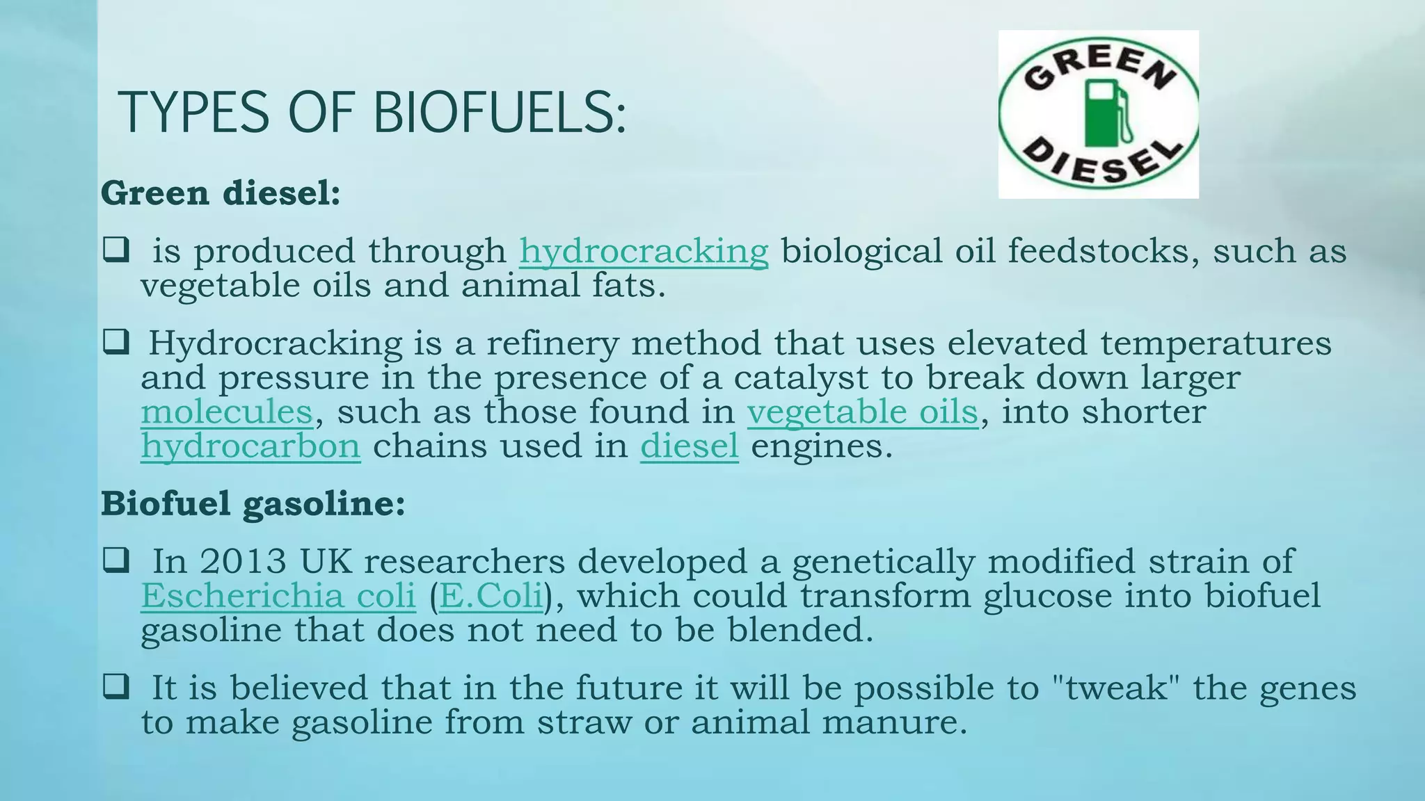Biofuels - CHEMISTRY | PPTX
