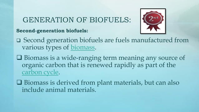 Biofuels - CHEMISTRY | PPTX