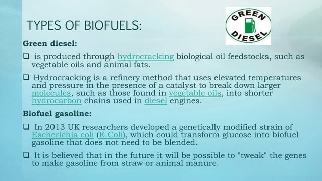 Biofuels - CHEMISTRY | PPTX