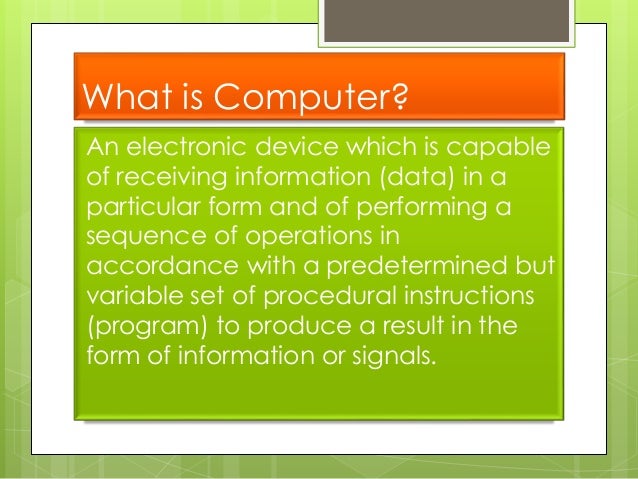 Computer System - An Overview