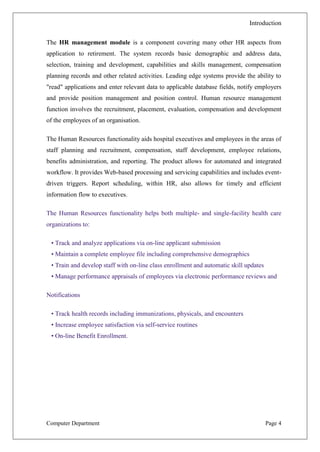 HR Software | DOC | Computer Software and Applications | Computing
