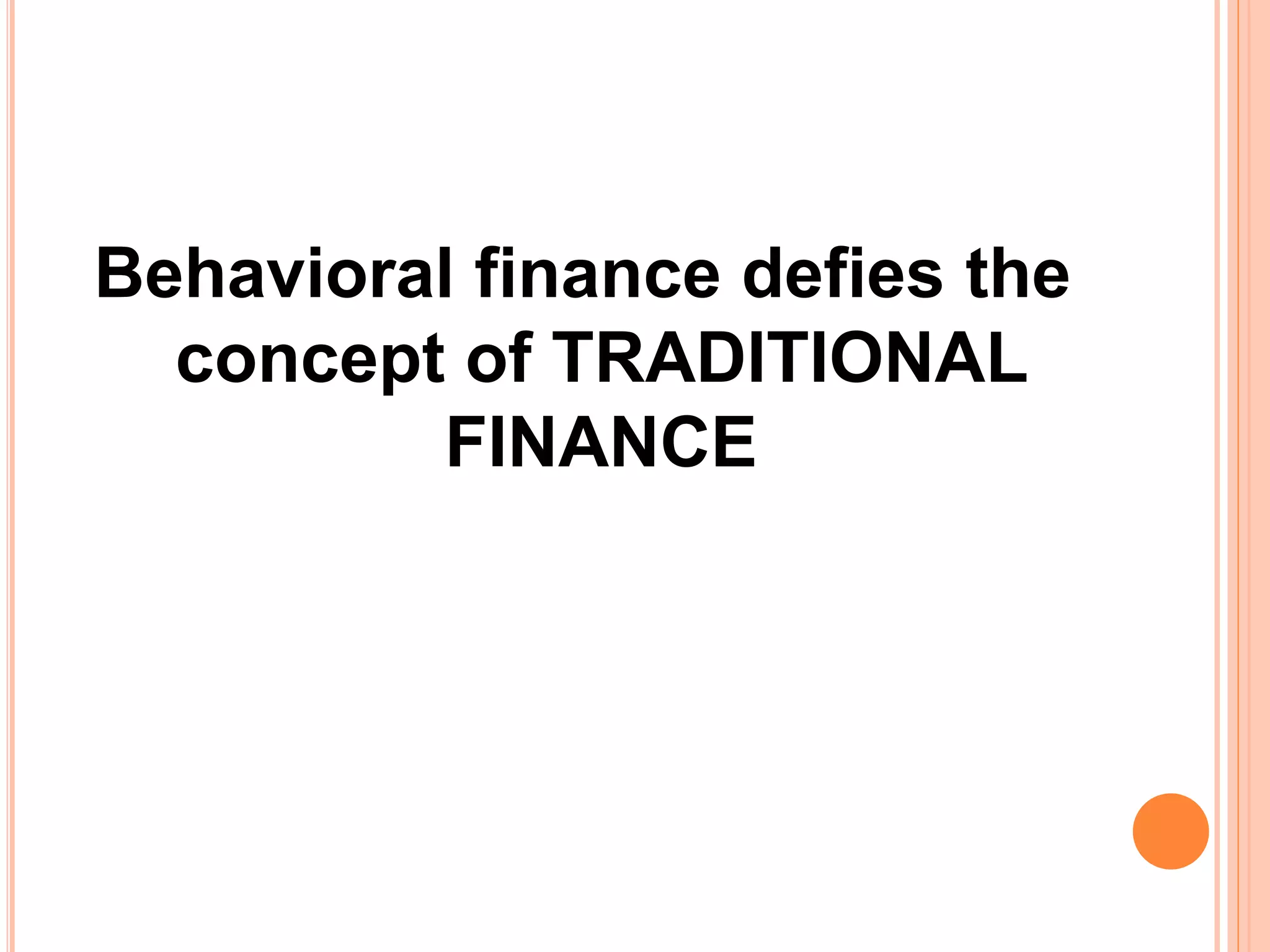 Behavioral Finance | PPTX