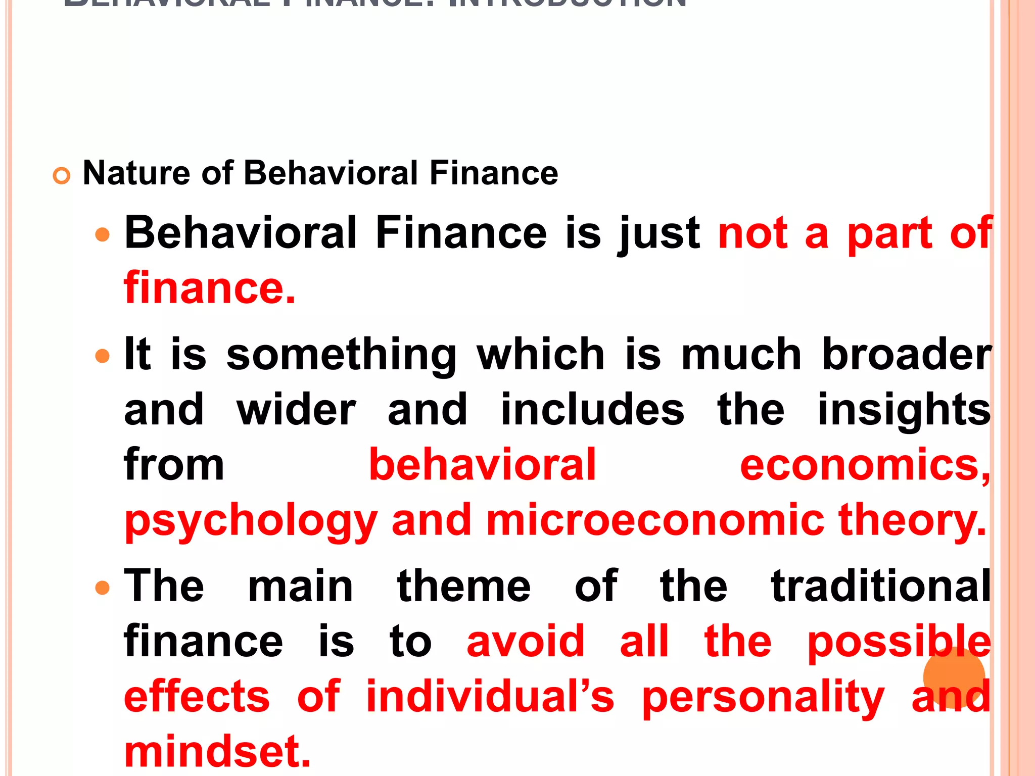 Behavioral Finance | PPTX