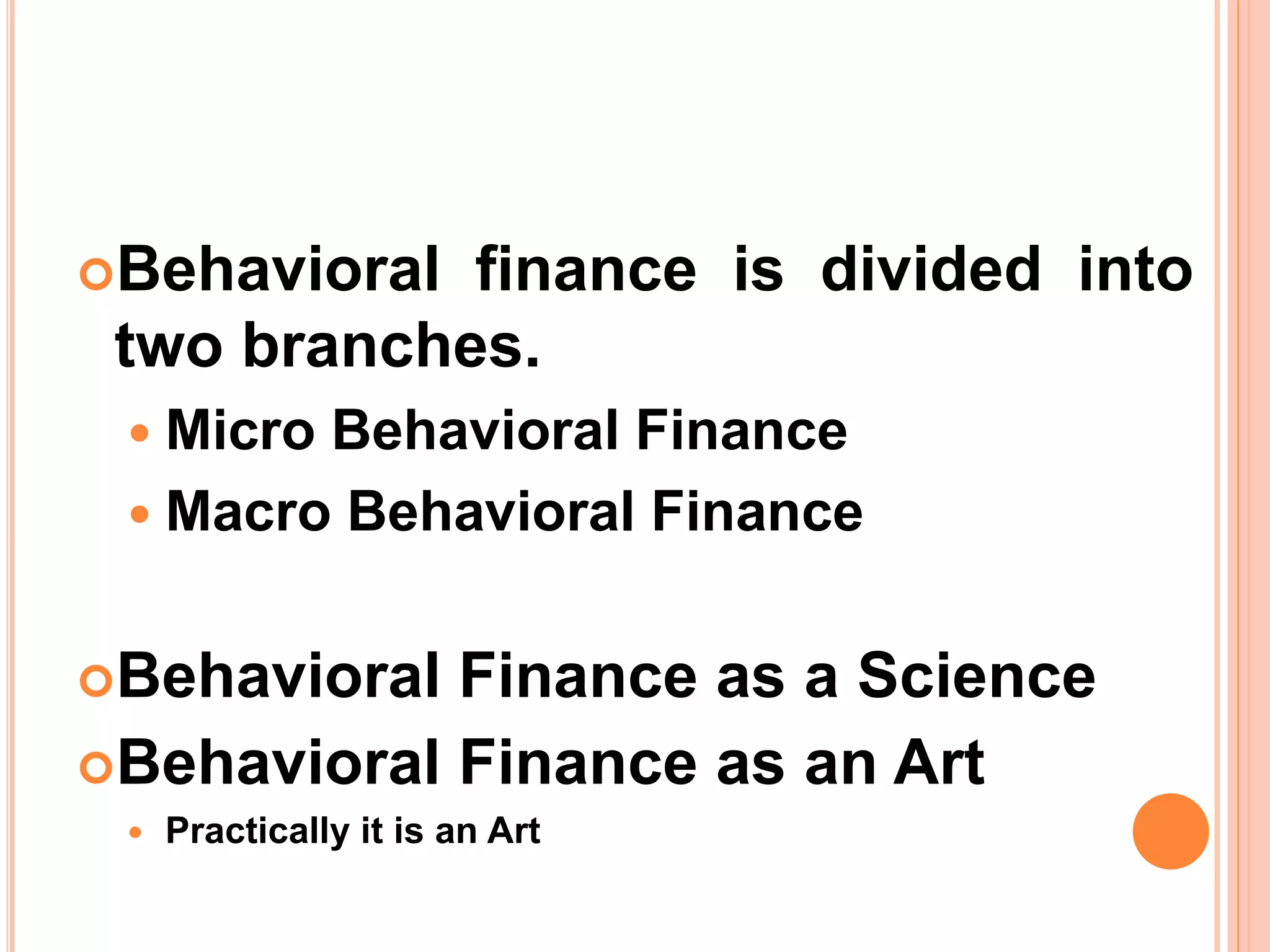 Behavioral Finance | PPTX