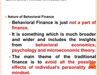 Behavioral Finance | PPTX