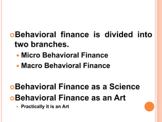 Behavioral Finance | PPTX