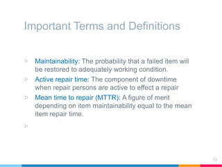 Introduction to maintenance and safety management | PPTX