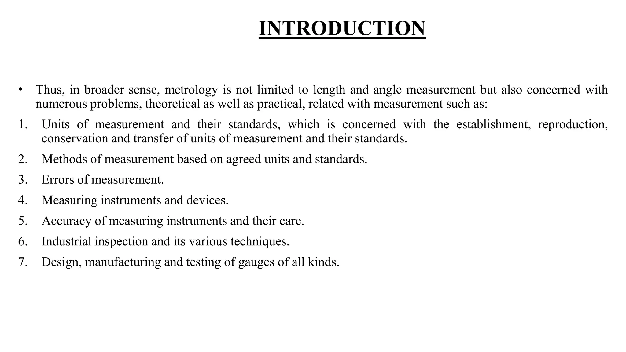 Ch 1 introduction to metrology, linear and angular measurement | PPTX