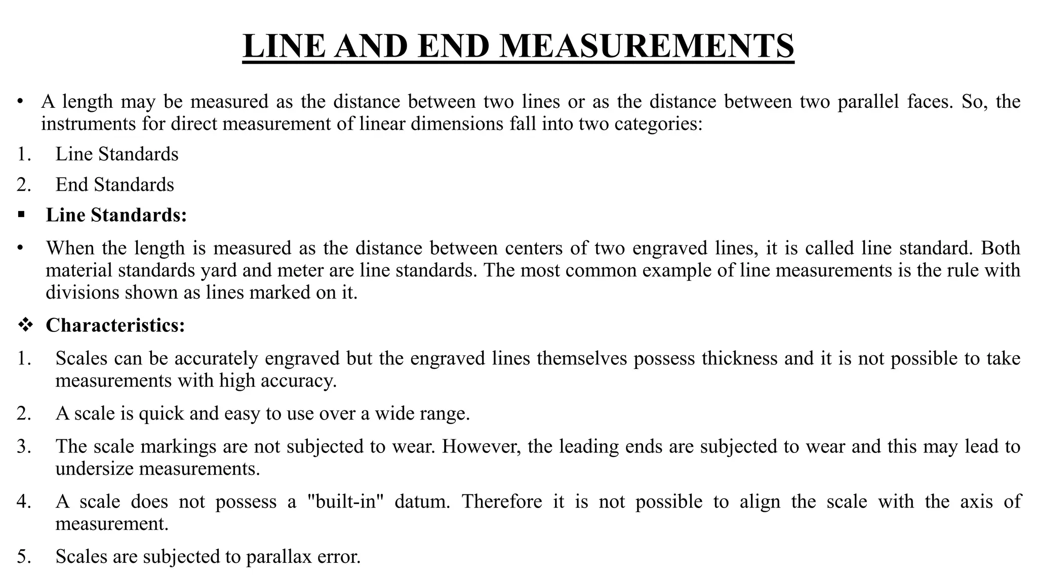 Ch 1 introduction to metrology, linear and angular measurement | PPTX