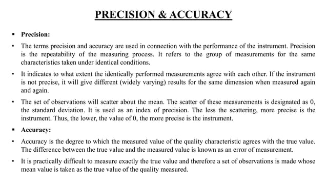 Ch 1 introduction to metrology, linear and angular measurement | PPTX