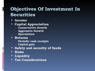 Basics of Investment | PPT