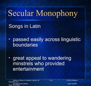 Ch. 1 plainchant & secular monophony | PPS