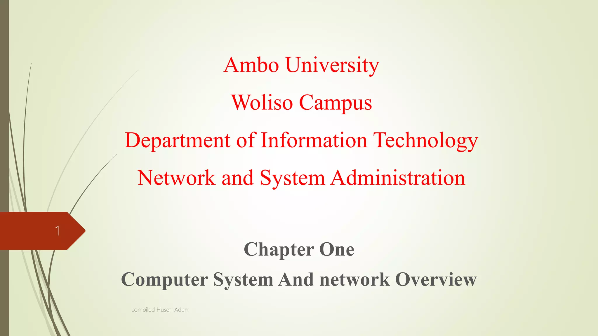Network And System Administration Ppt