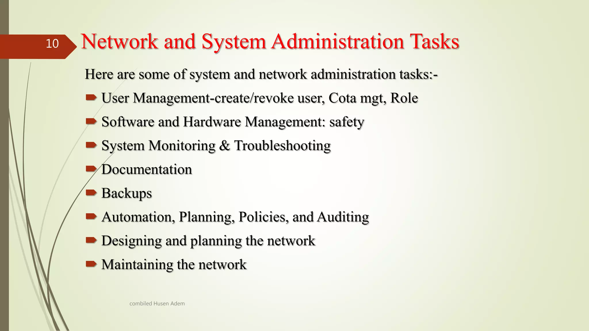 Network and System Administration | PPTX