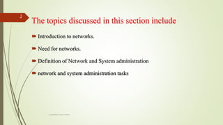 Network and System Administration | PPTX