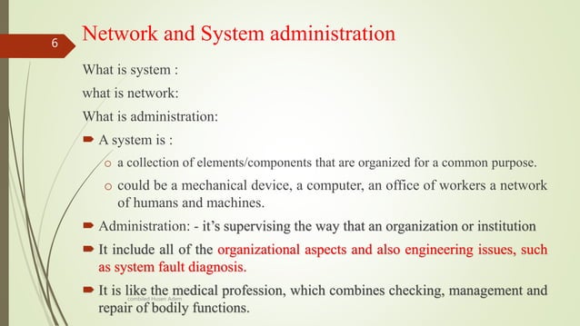 Network and System Administration | PPTX | Operating Systems | Computer Software and Applications