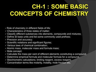 Ch - 1 some basic concepts of chemistry | PPTX