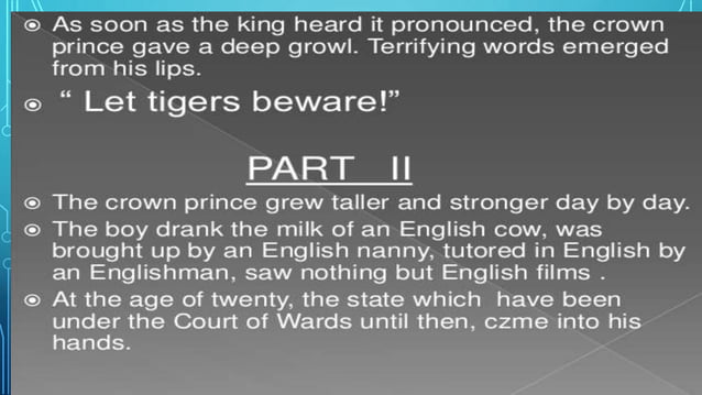 Ch - Tiger King by Kalki | PPTX