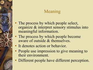 Perception | PPT | Science