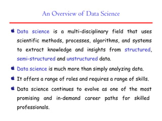 Introduction to Data Science Chapter Two | PPTX