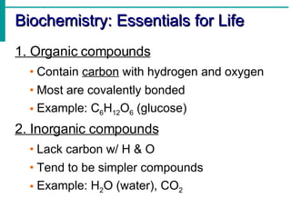 Ch 2 Biochemistry Organic Ap | PPT