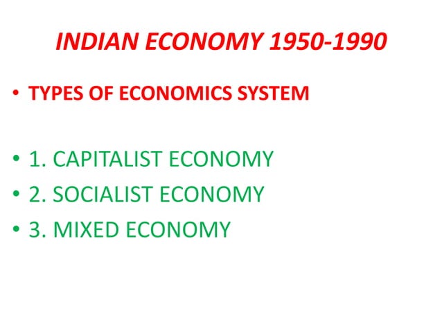 ch-2-indian-economy-1950-1990 CLASS XII CBSE | PPTX | Agriculture | Industries