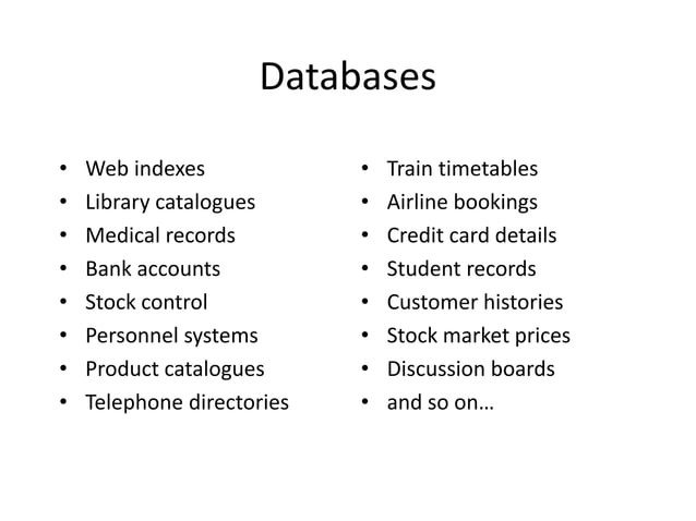 Ch 2-introduction to dbms | PPTX | Databases | Computer Software and Applications