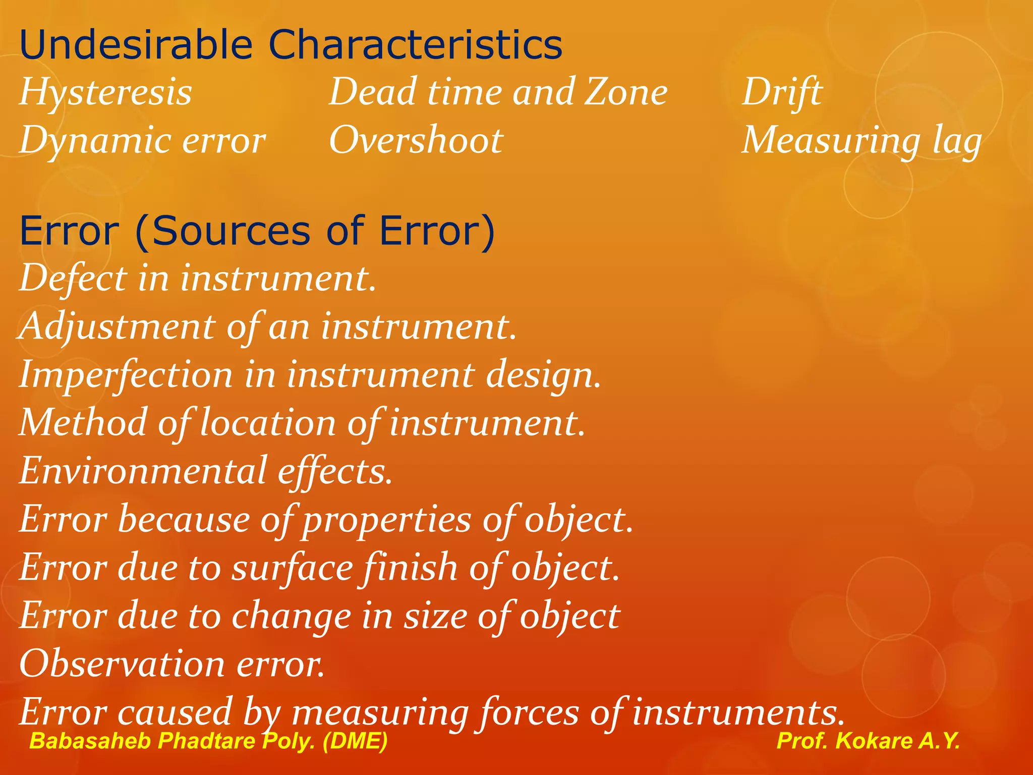 Ch. no. 1 introduction to measurement | PPTX
