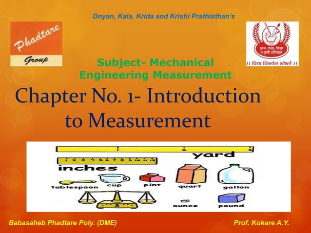 Ch. no. 1 introduction to measurement | PPTX