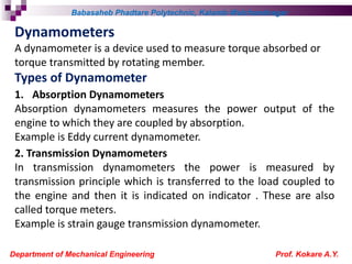 Subject: Mechanical Engineering Measurement. Ch. no. 2. displacement ...