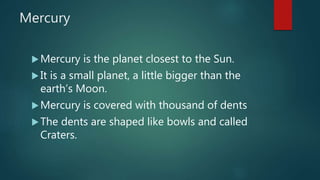 What are the inner planets? | PPTX