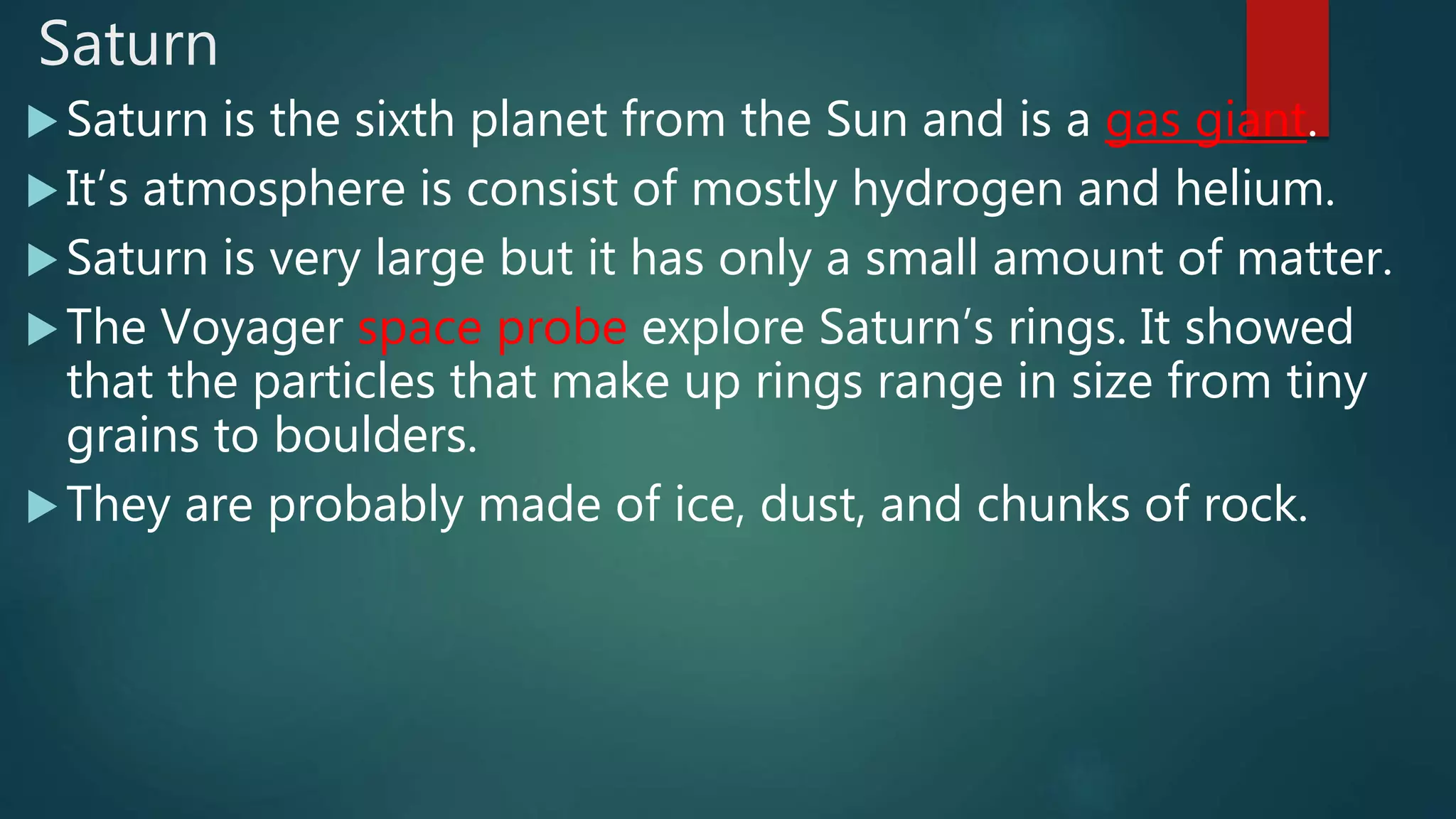 What do you know about Jupiter, Saturn, and Uranus? | PPTX