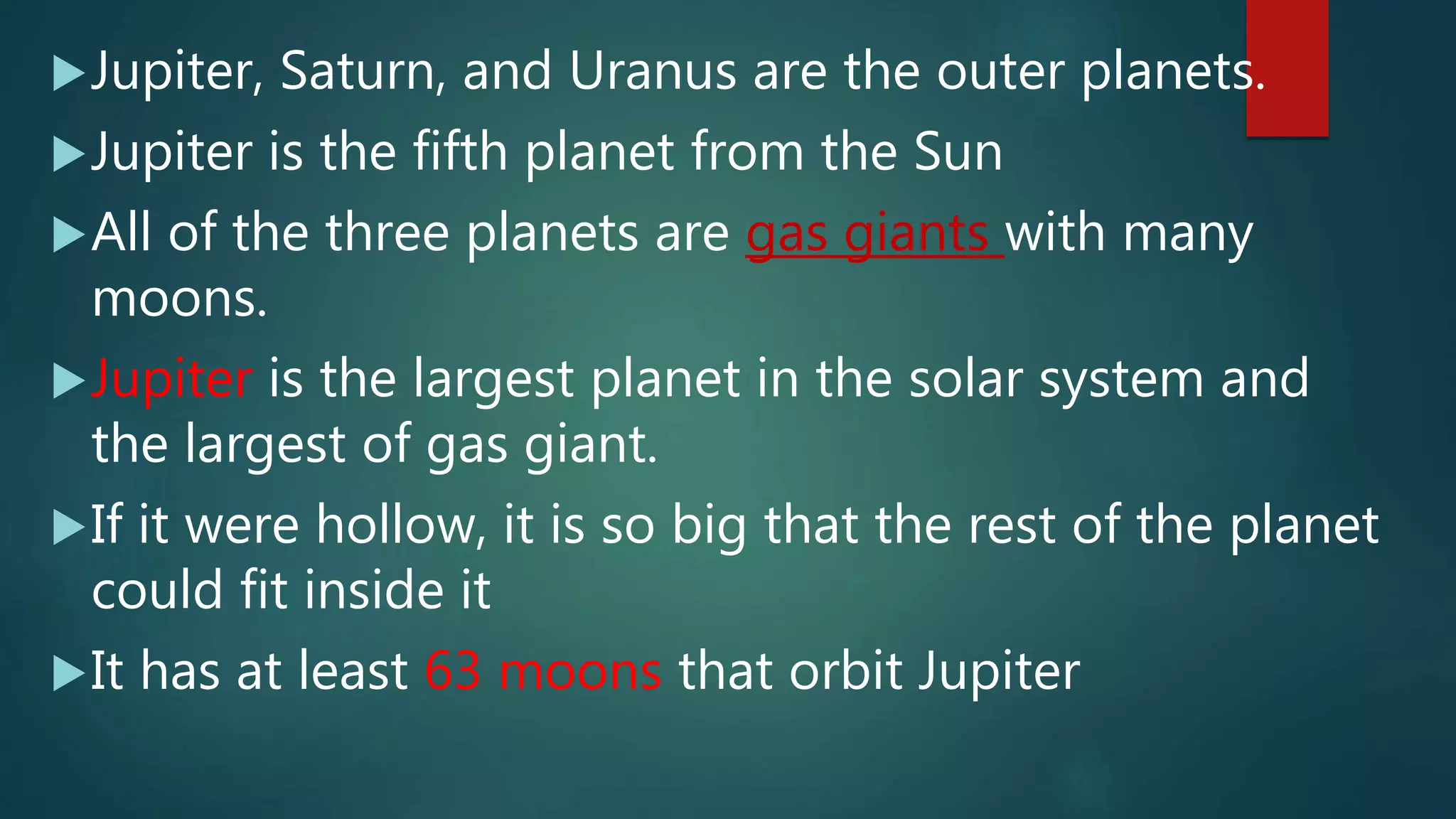 What do you know about Jupiter, Saturn, and Uranus? | PPTX