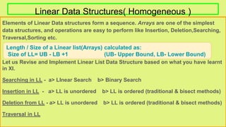 Data structures: linear lists | PPTX