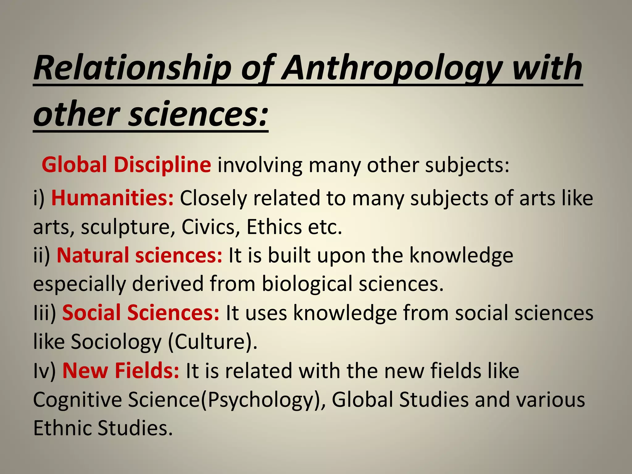 Ch. 1 introduction to anthropology | PPTX