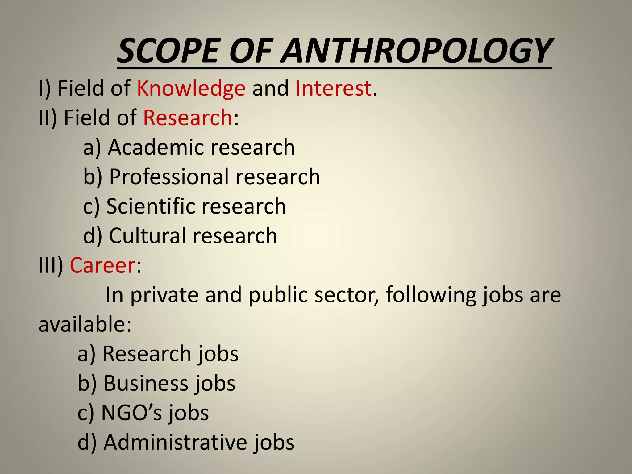 Ch. 1 introduction to anthropology | PPTX | Science