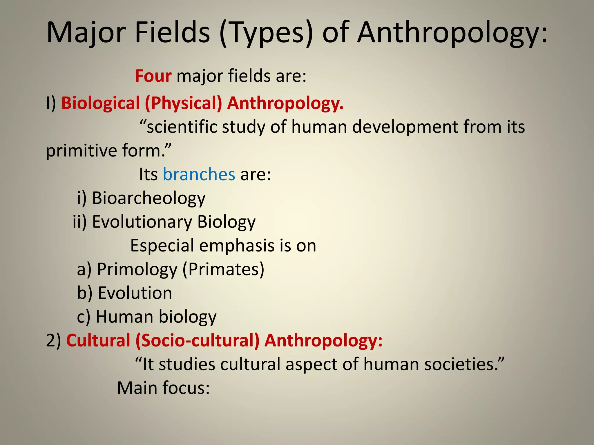 Ch. 1 introduction to anthropology | PPTX | Science