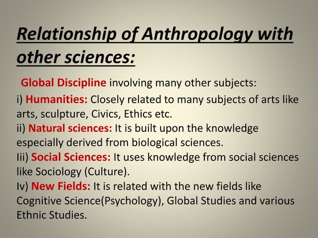 Ch. 1 introduction to anthropology | PPTX | Science