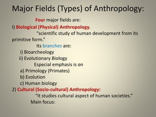 Ch. 1 introduction to anthropology | PPTX