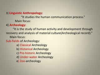 Ch. 1 introduction to anthropology | PPTX