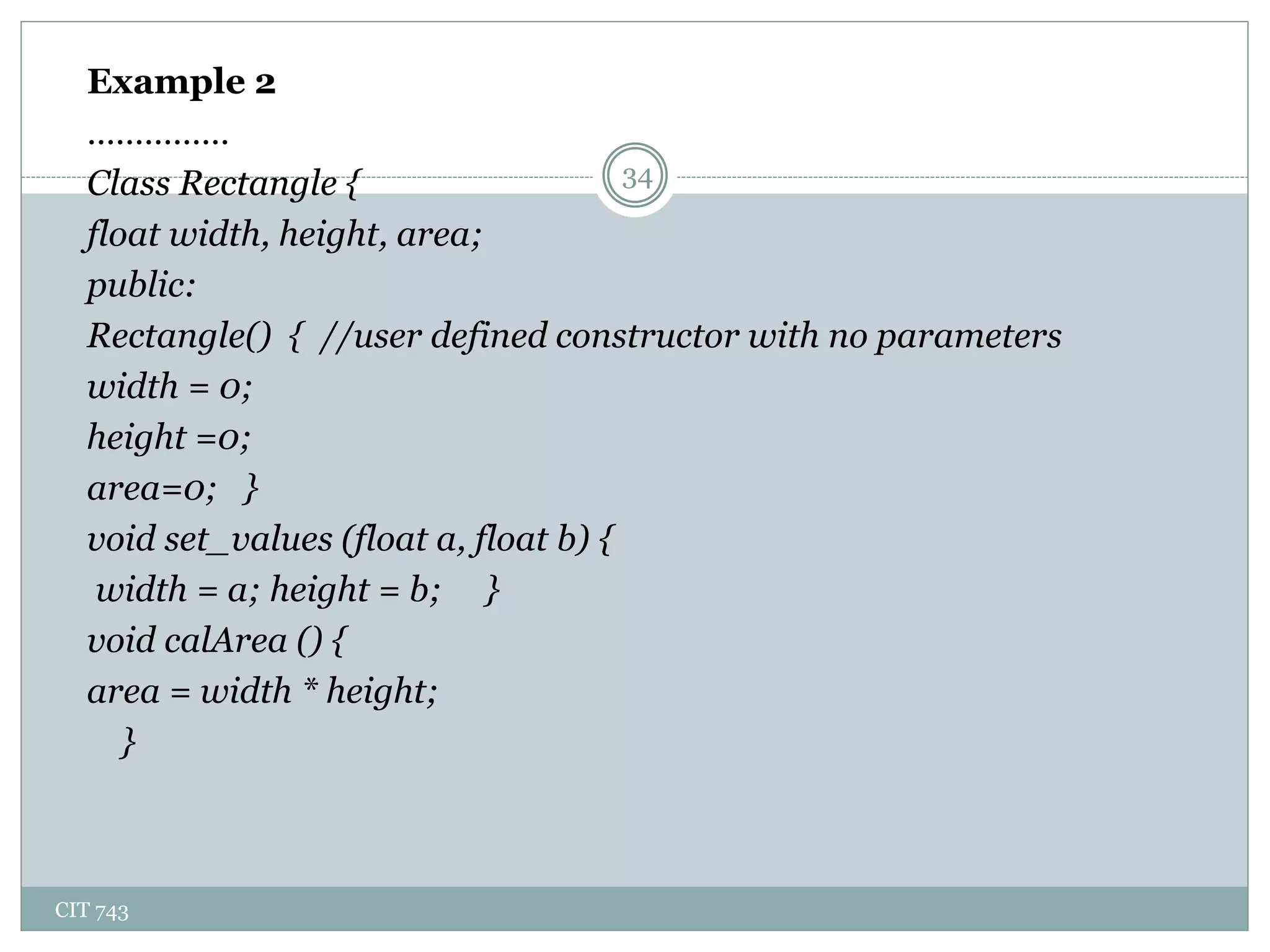 Ch1 Oop Introduction Classes And Objects Ppt 