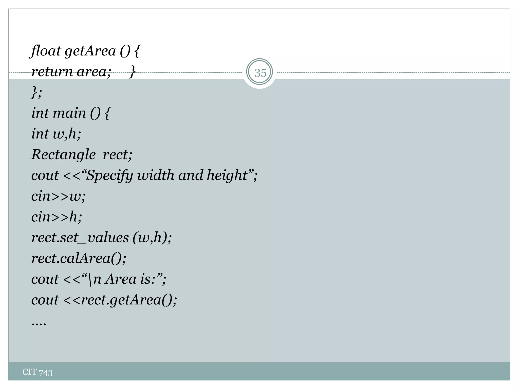 Ch1 Oop Introduction Classes And Objects Ppt 