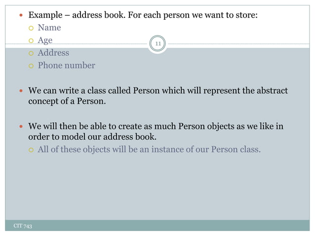 Ch1 Oop Introduction Classes And Objects Pptx Programming