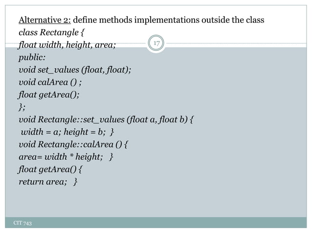 Ch1 Oop Introduction Classes And Objects Pptx Programming