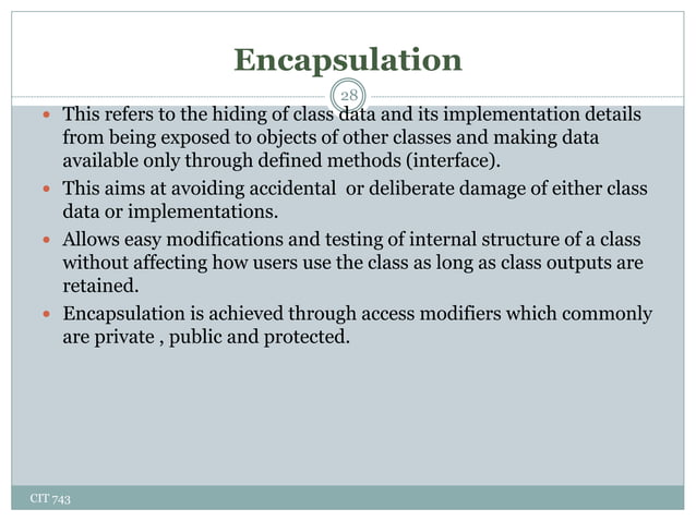 Ch1 Oop Introduction Classes And Objects Pptx Programming