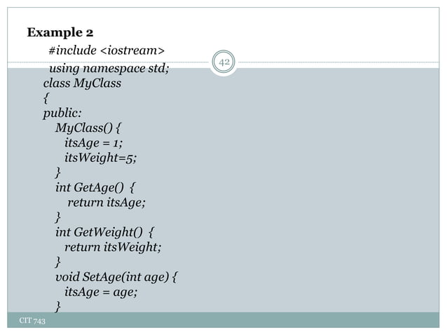 Ch1 Oop Introduction Classes And Objects Pptx Programming