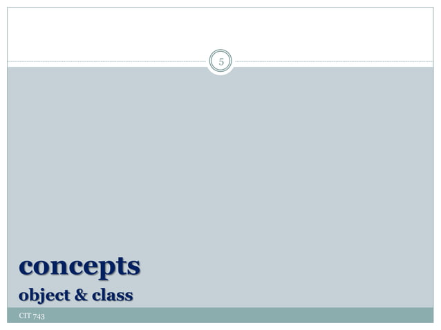 Ch1 Oop Introduction Classes And Objects Pptx Programming