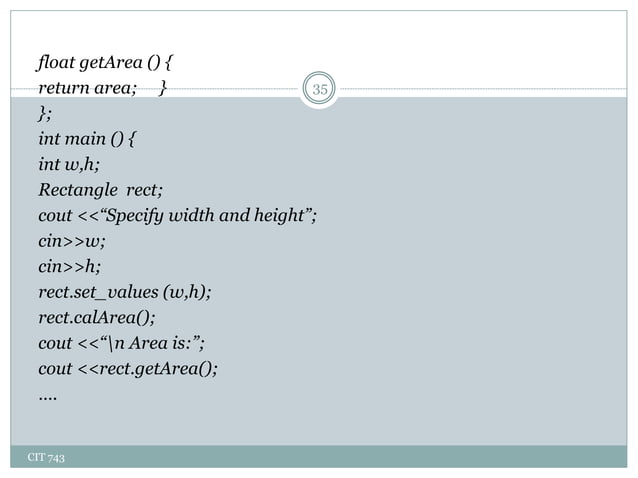Ch1 Oop Introduction Classes And Objects Ppt